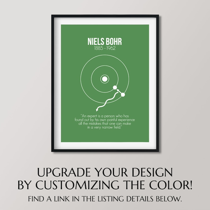 Niels Bohr Poster Famous Scientist Teacher Gift Ideas - Etsy