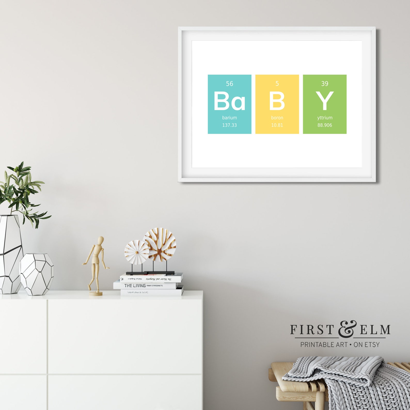 Unique Baby Poster Periodic Table of Elements Nerdy Nursery - Etsy