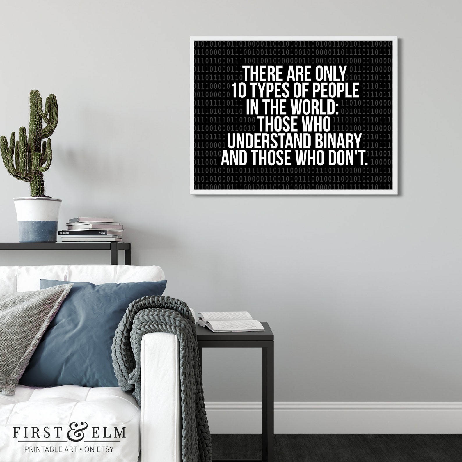 Binary Code Joke Print, There Are Only 10 Types of People, Computer Lab ...