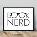 Book Lover Posters, Set of 5 Prints, Home Library Décor, English ...