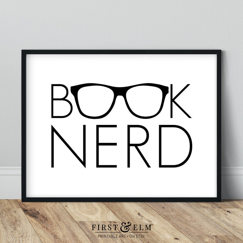 Book Lover Posters, Set of 5 Prints, Home Library Décor, English ...