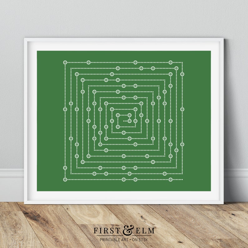 Prime Spiral Poster, Ulam’s Spiral, Prime Numbers Abstract Art, Gifts ...