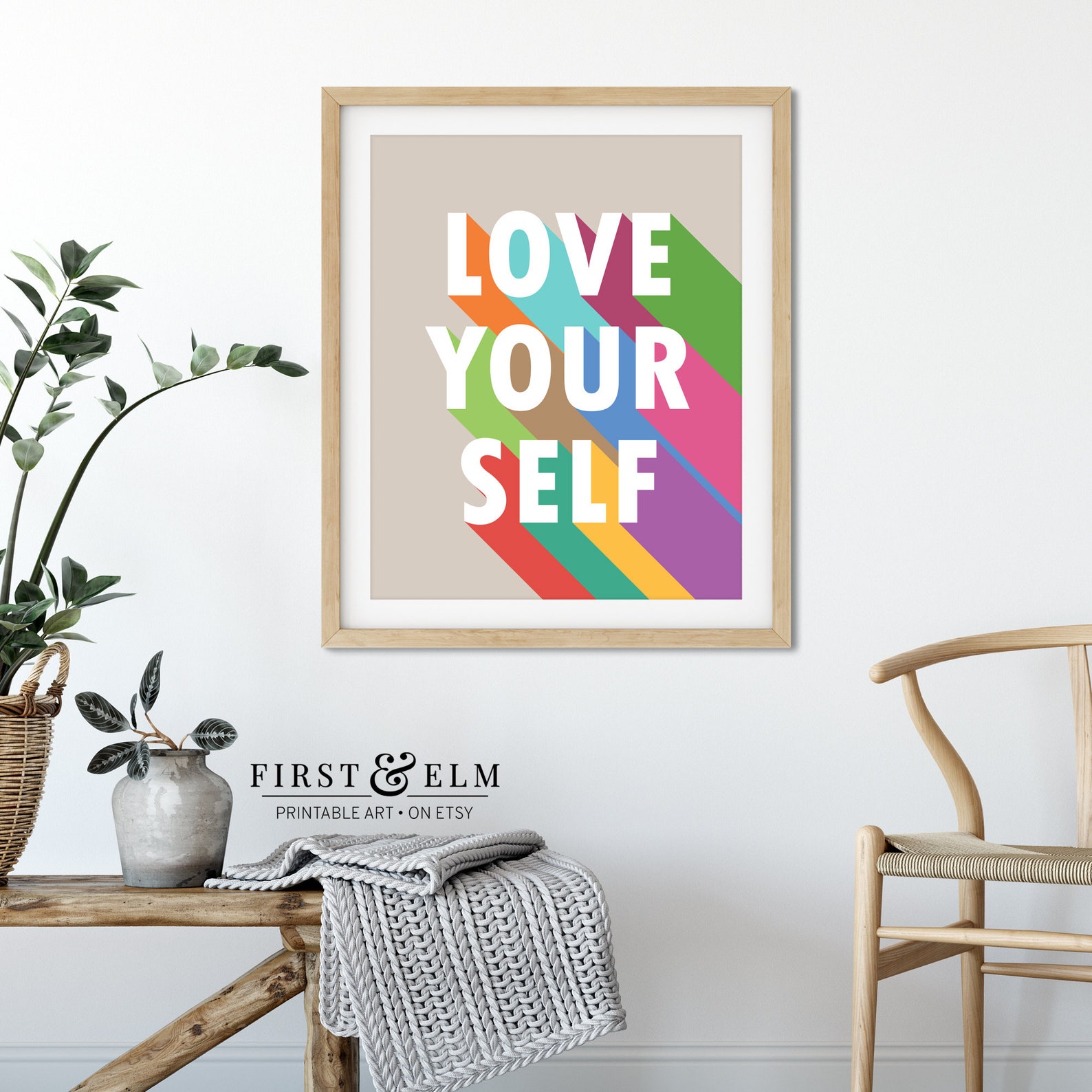 Love Yourself Poster Self-care and Wellness Art Print - Etsy