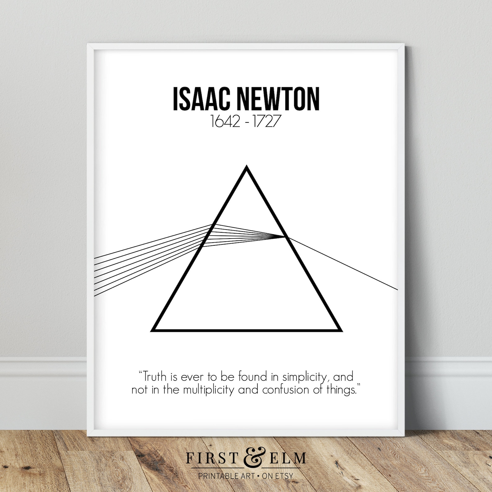 Isaac Newton Print Famous Scientist Teacher Gift Ideas - Etsy