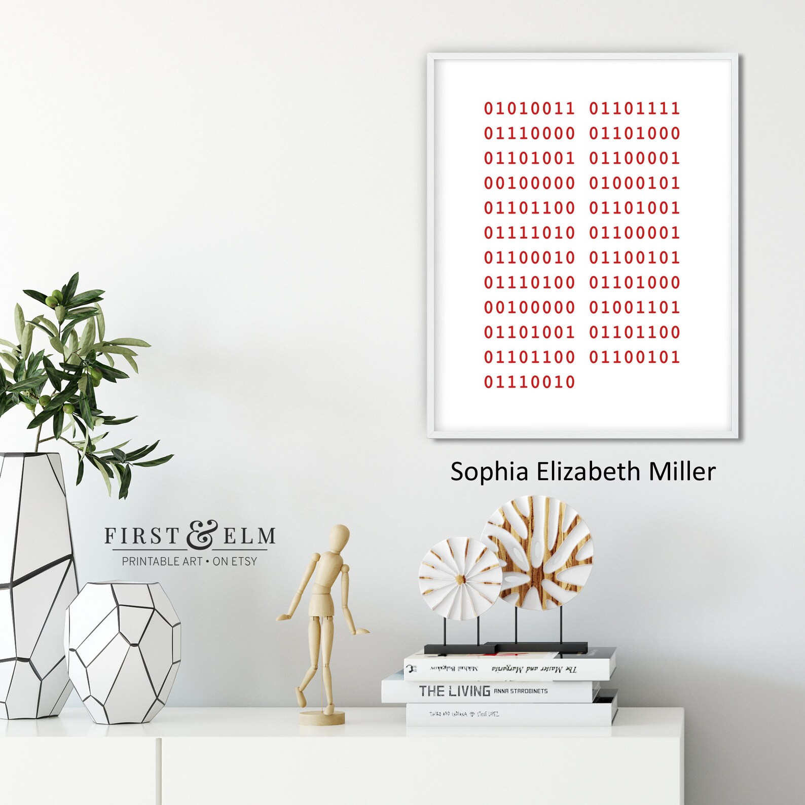 Binary Code Poster Customized With Name Computer Geek Gifts | Etsy