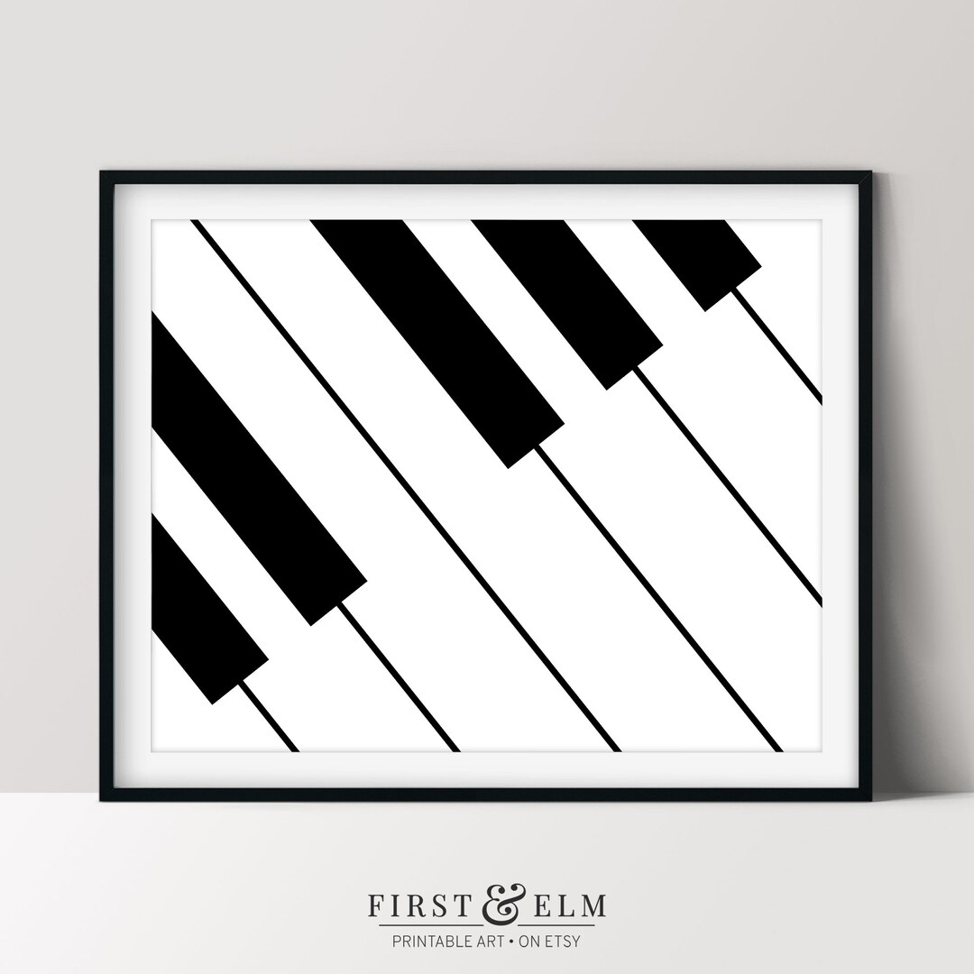 Piano Keys Abstract Design, Music Lover Print, Piano Player Gifts ...