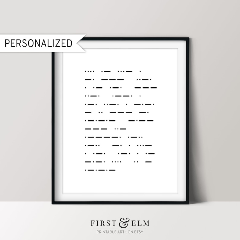 Morse Code Custom Quote or Text Unique Gift Ideas Secret - Etsy