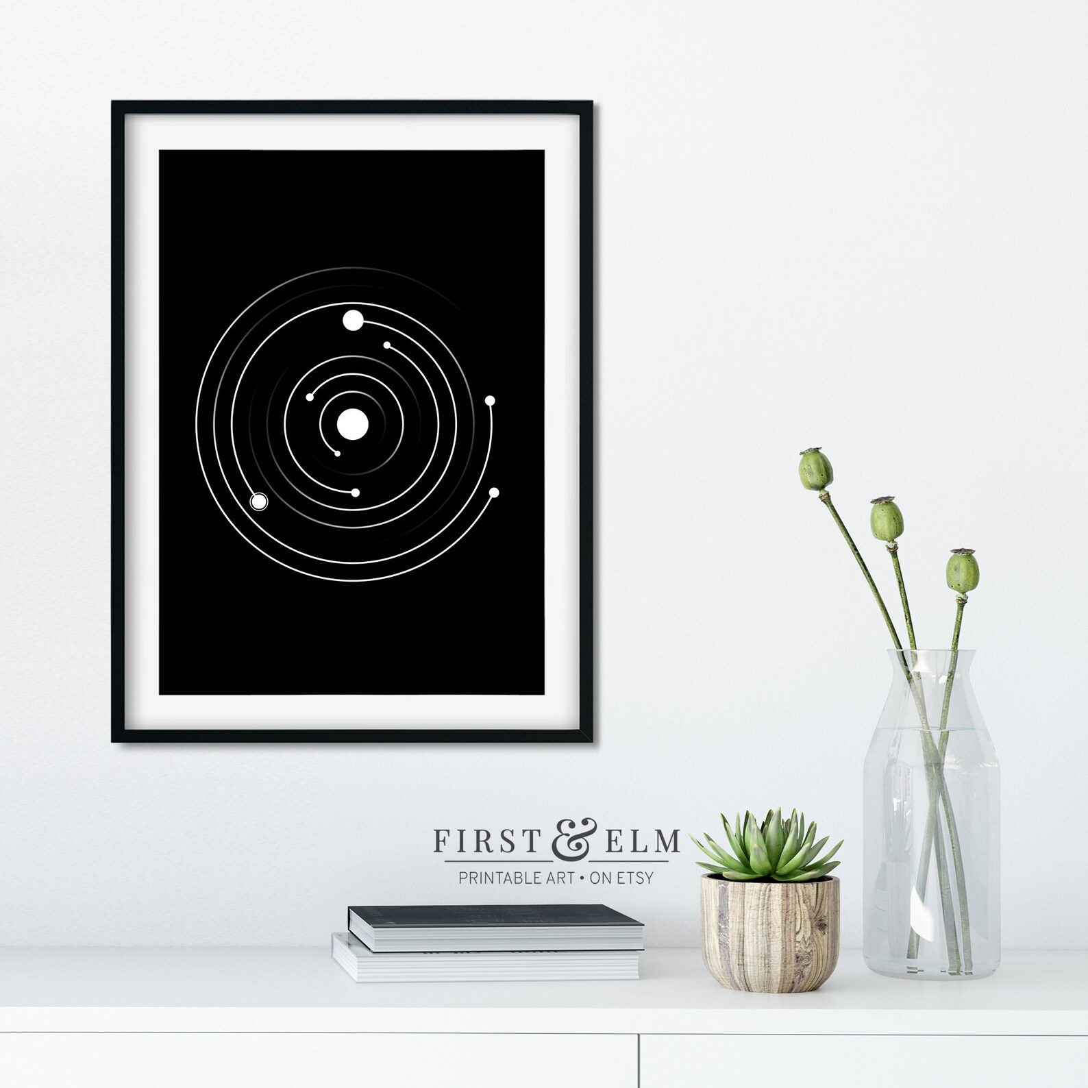 Planet Orbits Art Print Astronomy Poster Outer Space Theme | Etsy