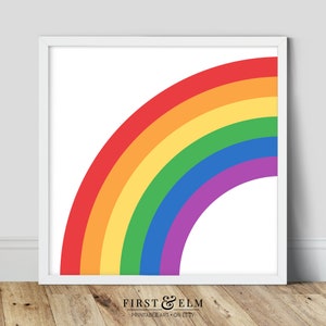 LGBT Pride Rainbow, Printable Home Décor, Pride Flag Colors, LGBTQIA ...