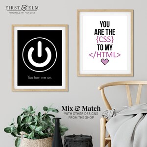 You Are the CSS to My HTML, Funny Romantic Poster, Unique Gifts for ...
