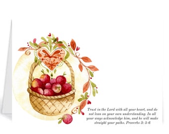 Apple Thank You Card - Etsy