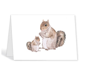 Squirrel Note Cards - Etsy
