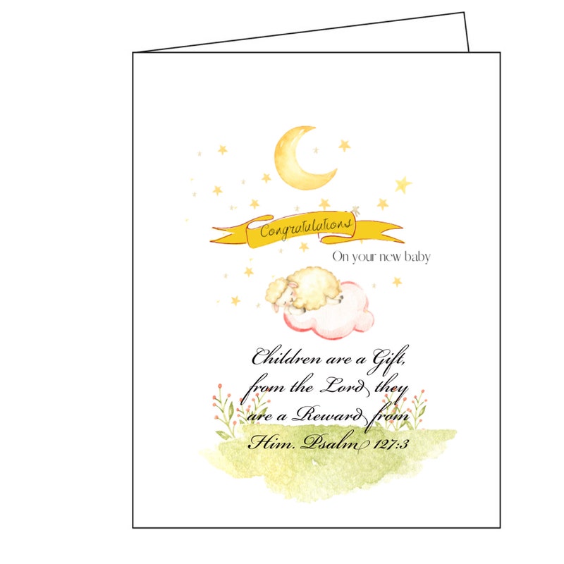 New Baby Boy Sheep Card - Etsy