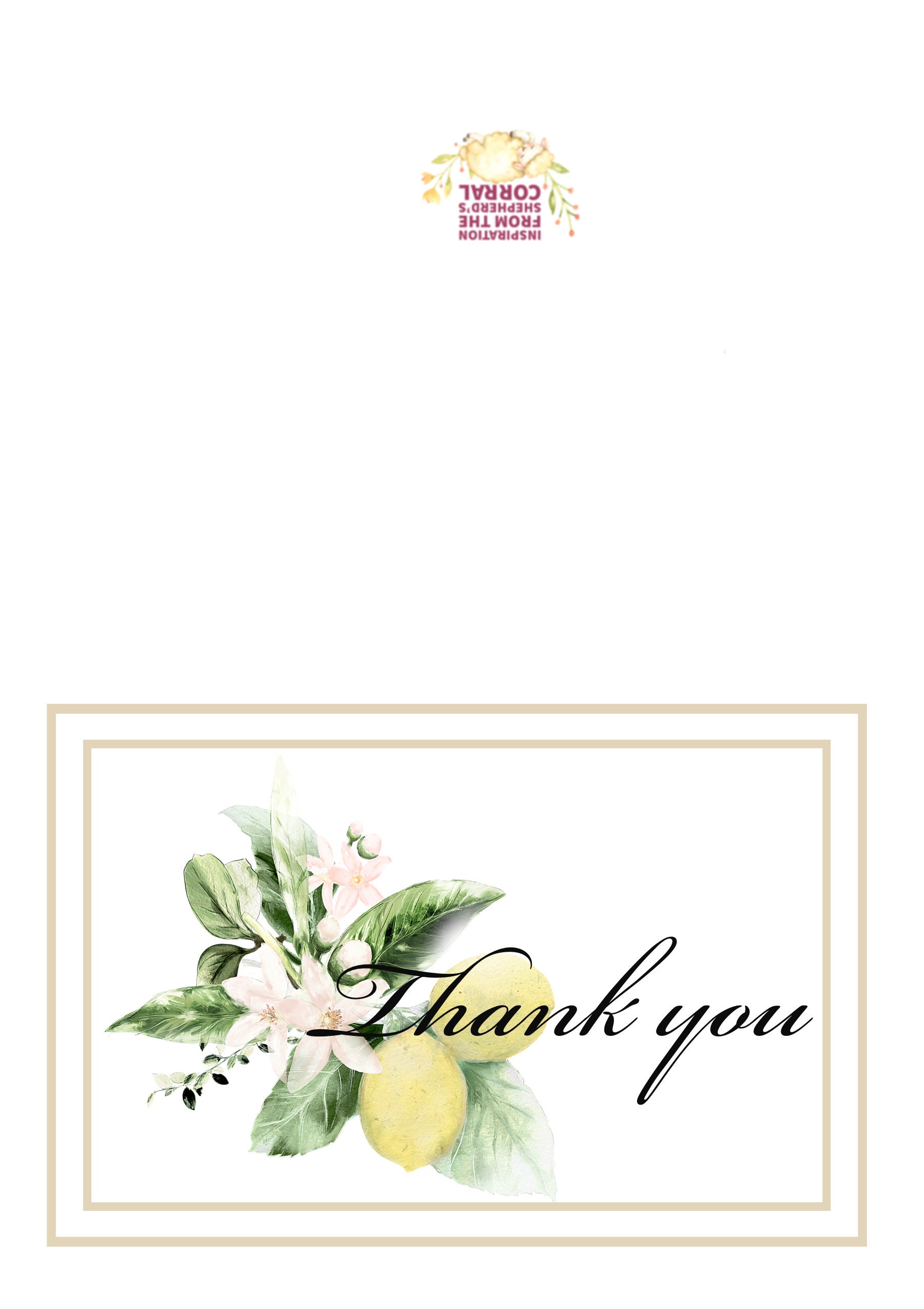 Thank You Card, Thank You, Blank Note Card, Printable, Instant Download ...
