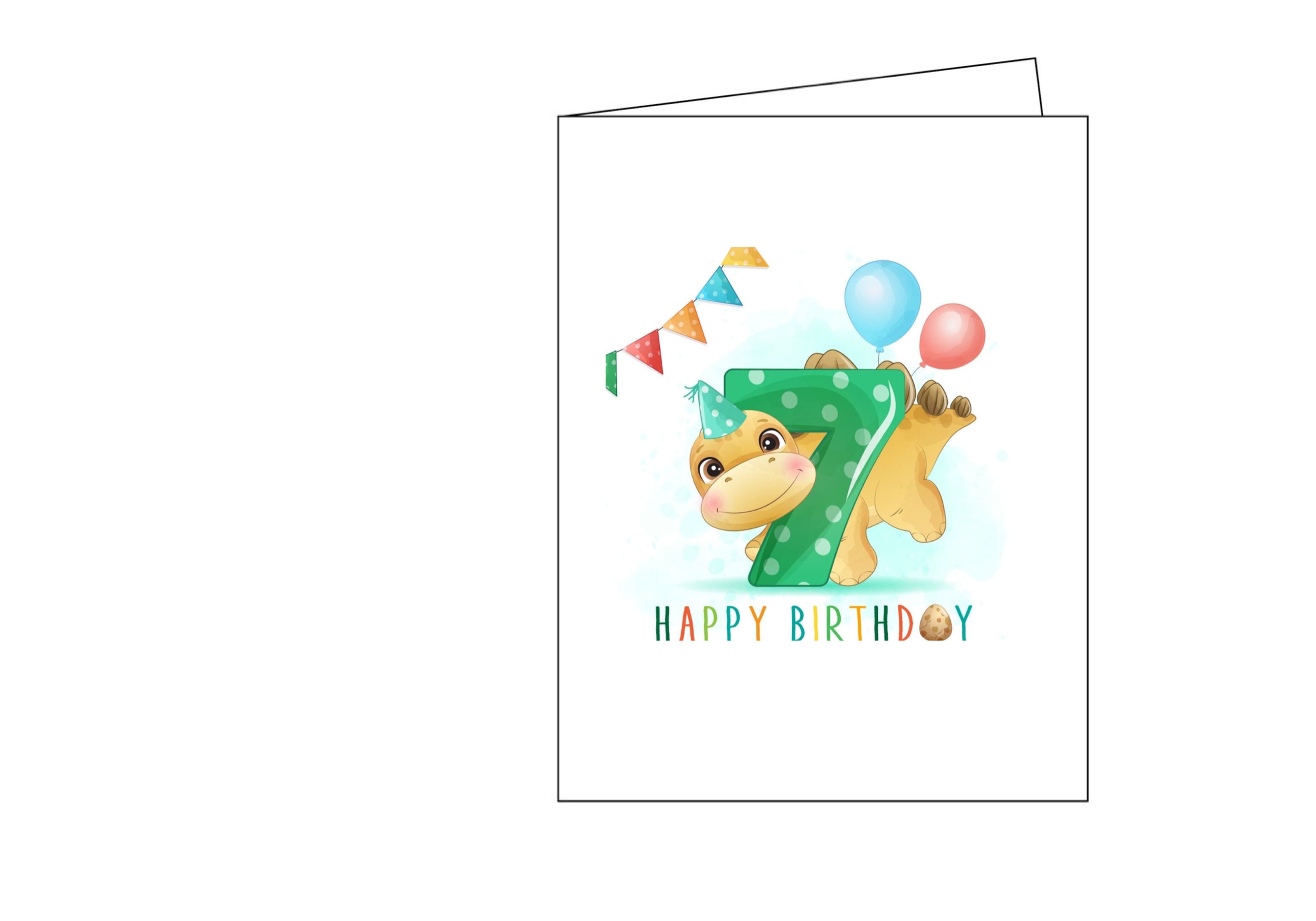 Happy Birthday, Happy Birthday Card, Birthday, 7th Birthday, Kids ...