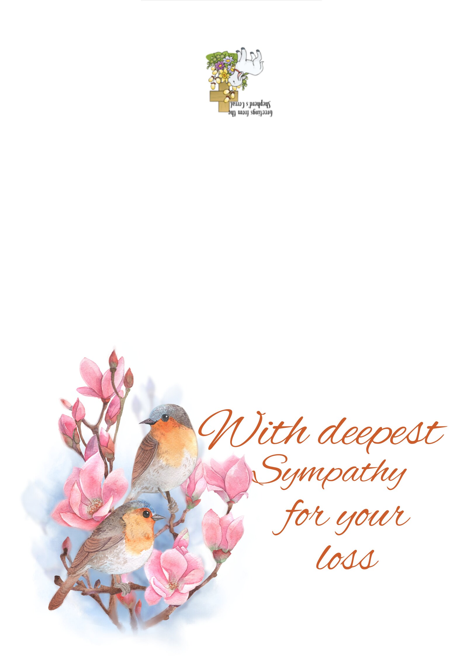 5x7 sympathy card sympathy loss of loved one birds | Etsy