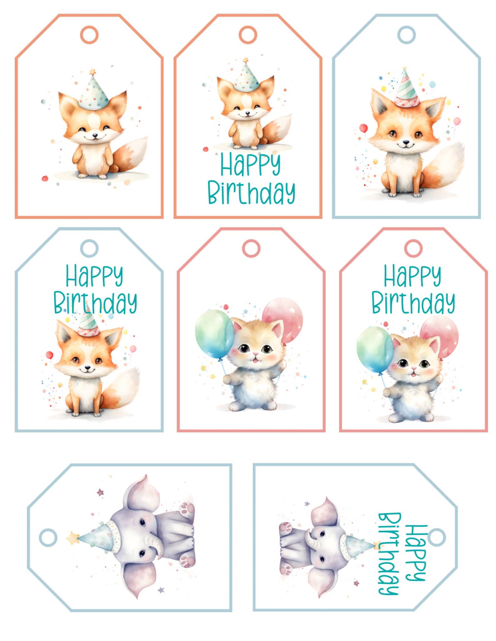 Gift Tags Printable 8;2.5x3.5, Instant Download - Etsy