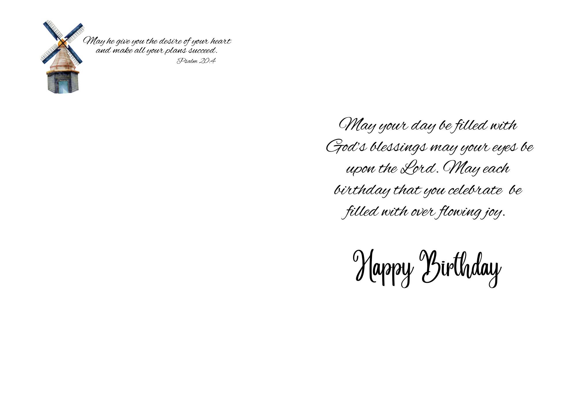 5x7 Birthday Card, Greeting Card, Windmill, Printable - Etsy