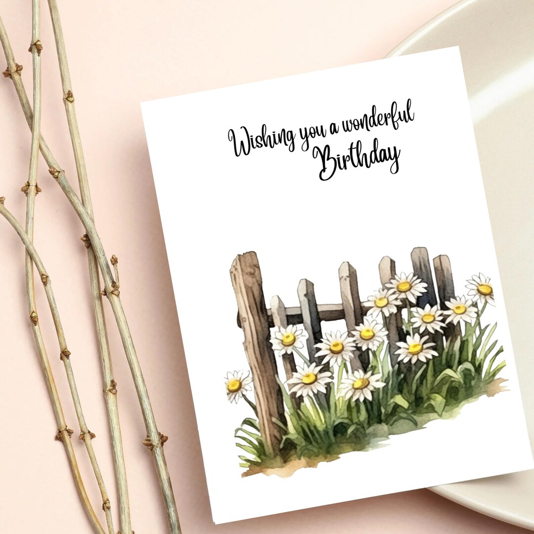 Happy Birthday, Printable, 5x7 Birthday Card, Instant Download - Etsy