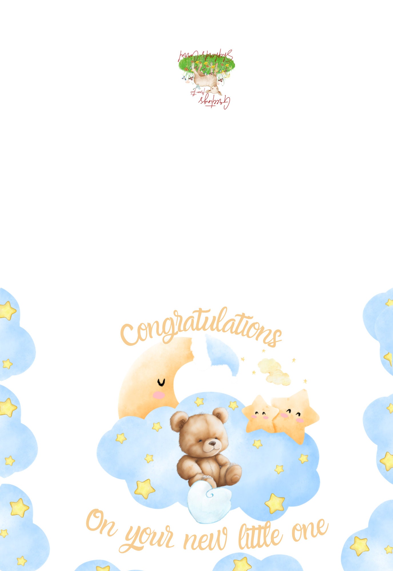 Baby Shower Card, Baby Card, Instant Download, Printable - Etsy