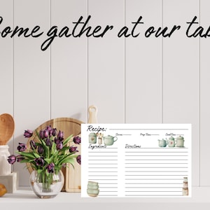 10 4x6 Recipe Cards Instant Download, Printable, Digital - Etsy