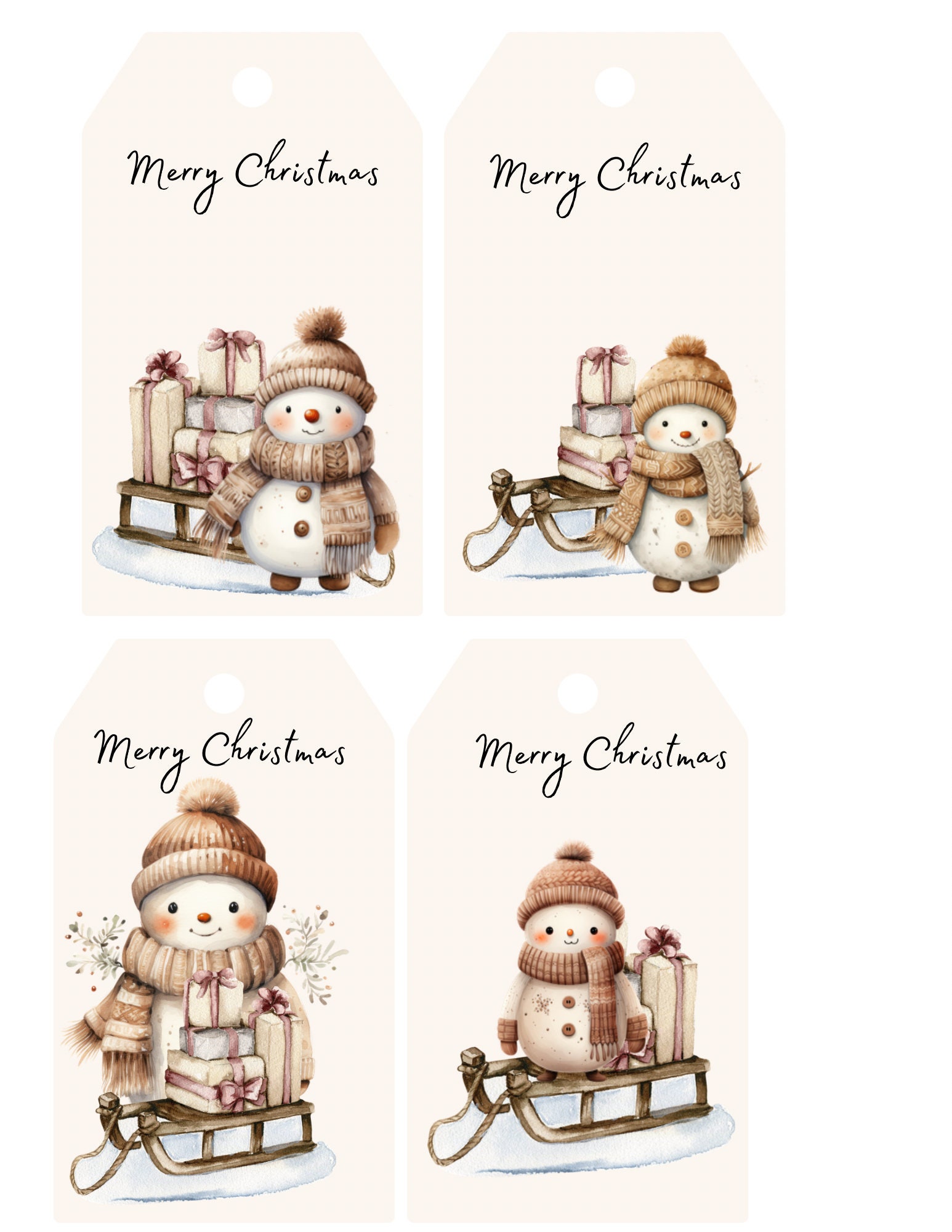 2x3 Christmas Gift Tags 12 Designs in All - Etsy