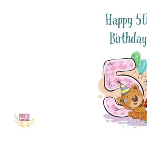 Happy Birthday, Happy Birthday Card, Birthday, 5th Birthday, Kids ...