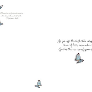 Sympathy Card, Instant Download, Printable, Digital Card, Butterflies ...