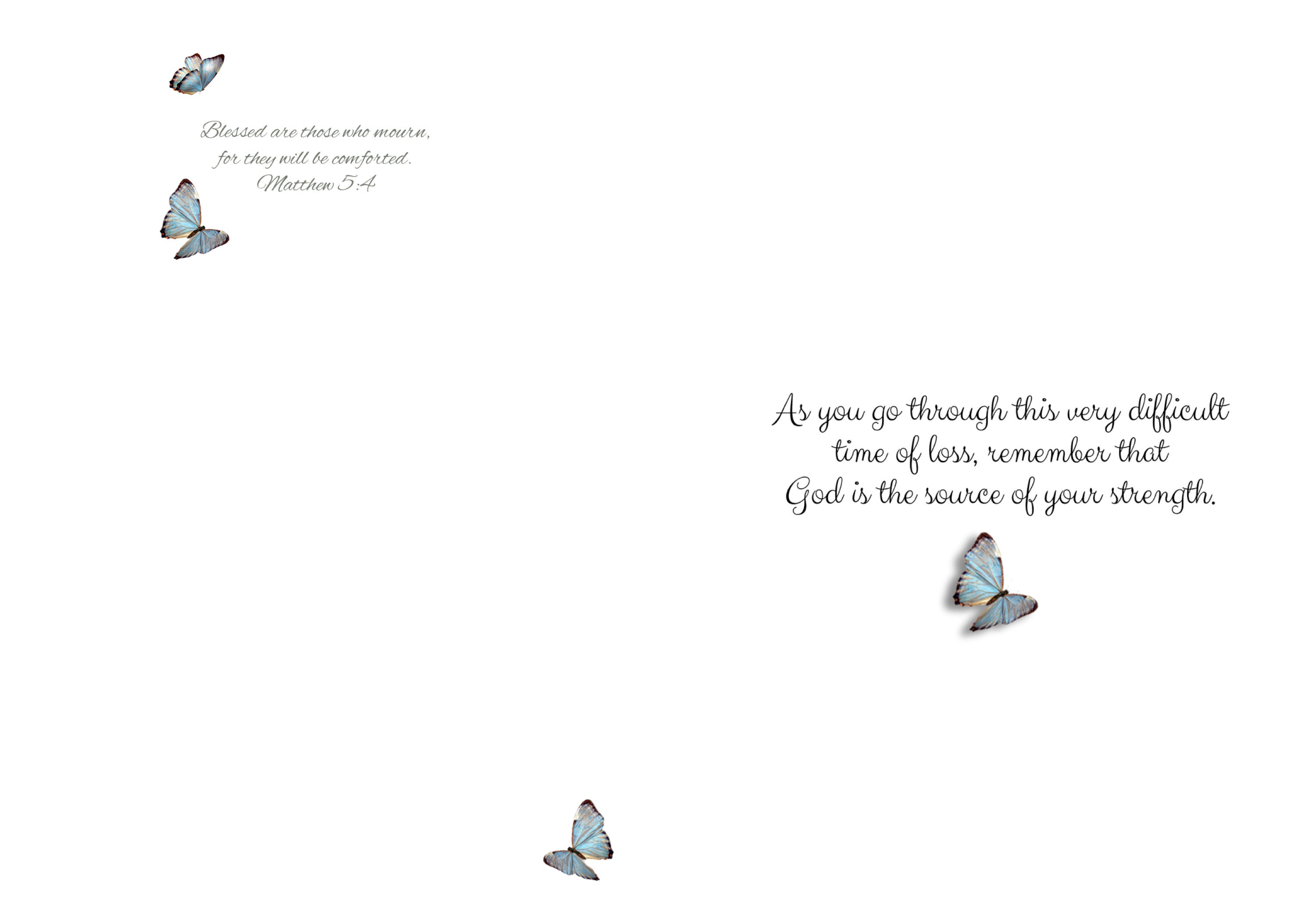 Sympathy Card, Instant Download, Printable, Digital Card, Butterflies ...