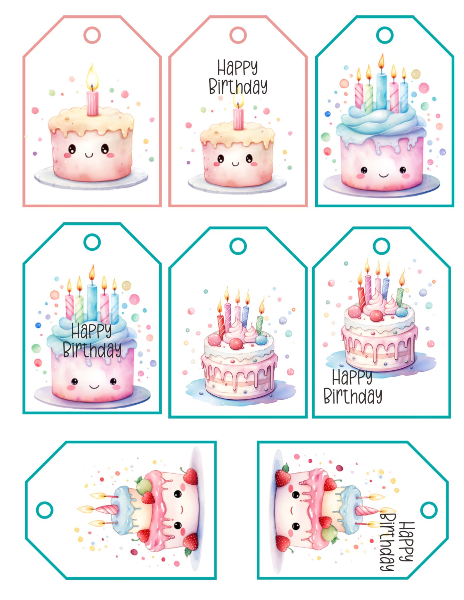 8 2x3 Gift Tags - Etsy
