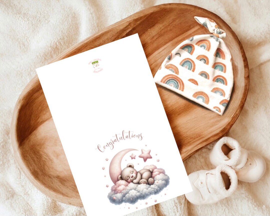 Baby Shower Card, Instant Download, Printable, 4.25x5.5 When Folded ...