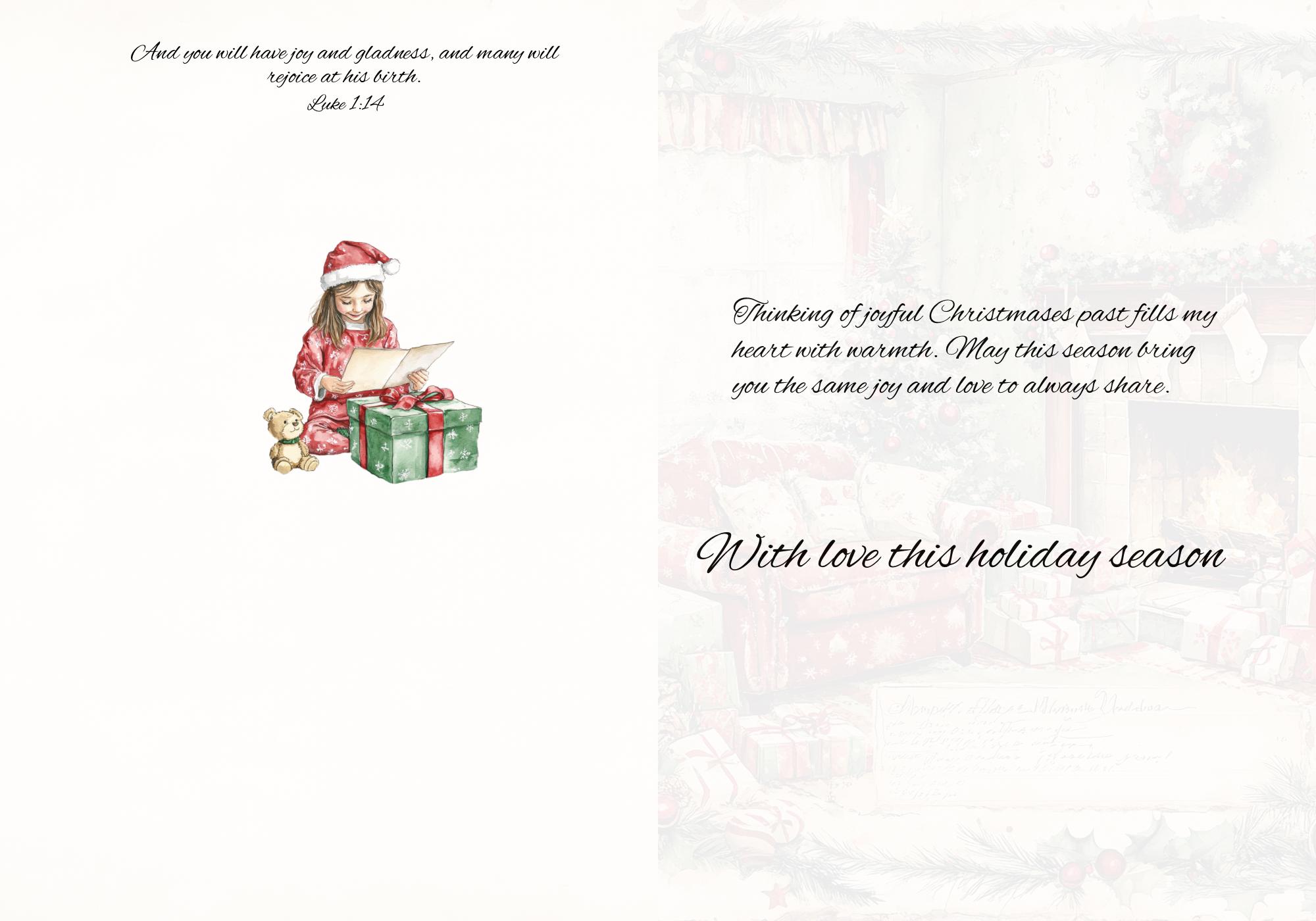 Christmas Greeting, Card for Daughter, 5x7 Printable Instant Download ...