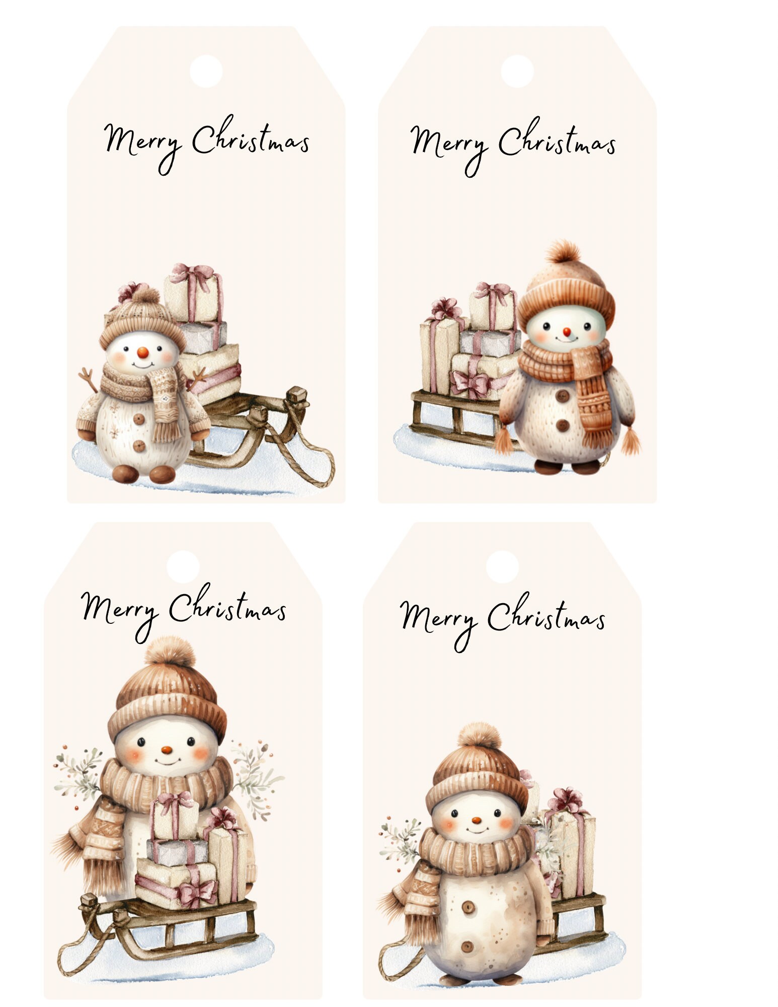 2x3 Christmas Gift Tags 12 Designs in All - Etsy