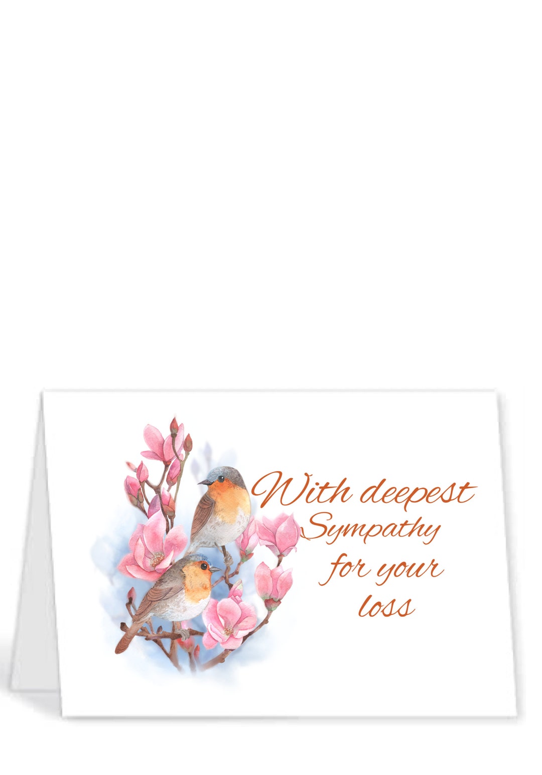 5x7 Sympathy Card, Sympathy, Loss of Loved One, Birds, Instant Download ...