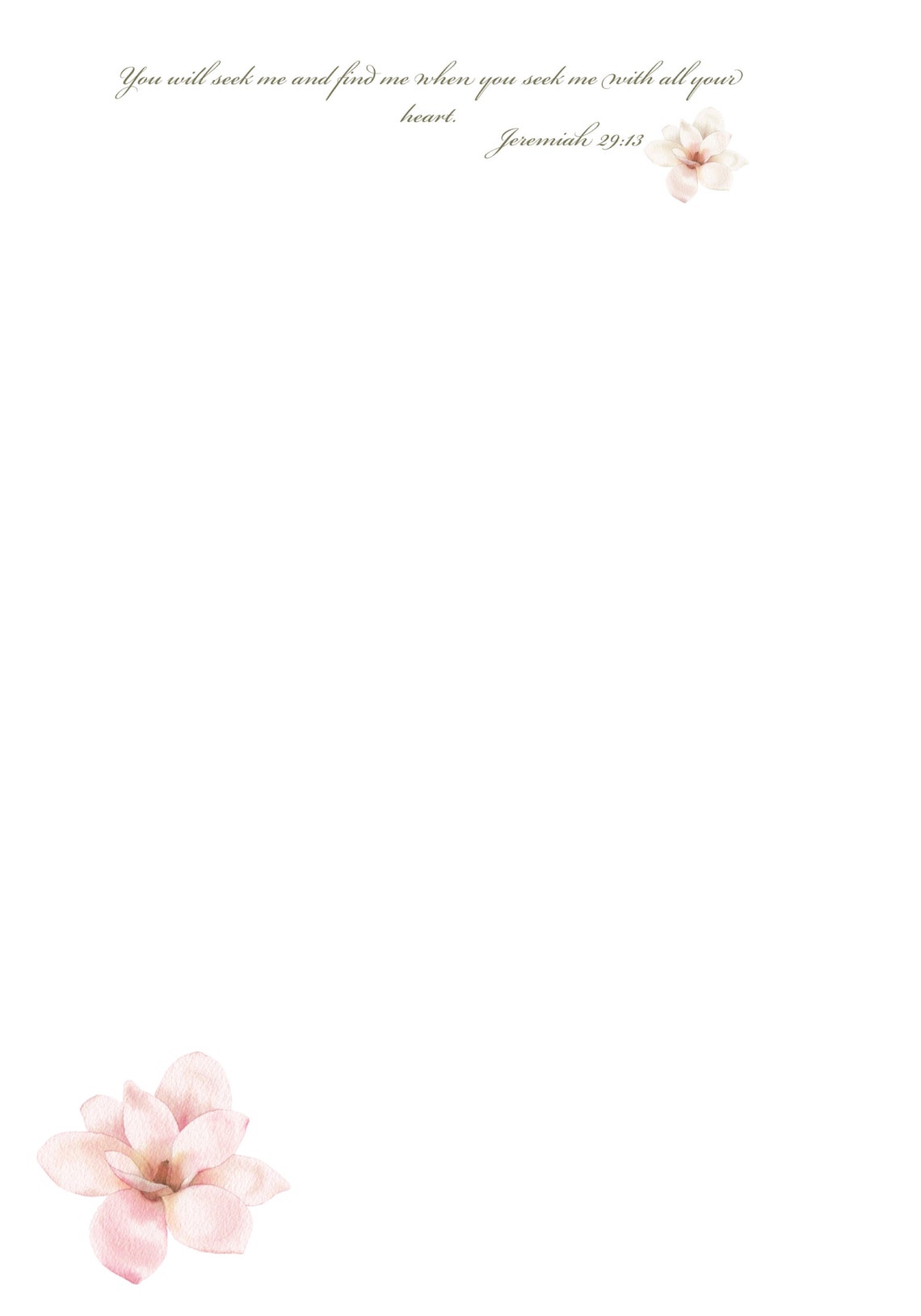 Blank Note Card, Printable Card, Greeting Card, Instant Download, Card ...