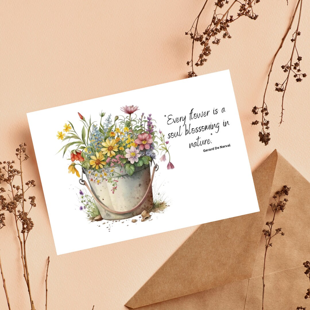 5x7 Blank Note Card, Instant Download, Printable, - Etsy