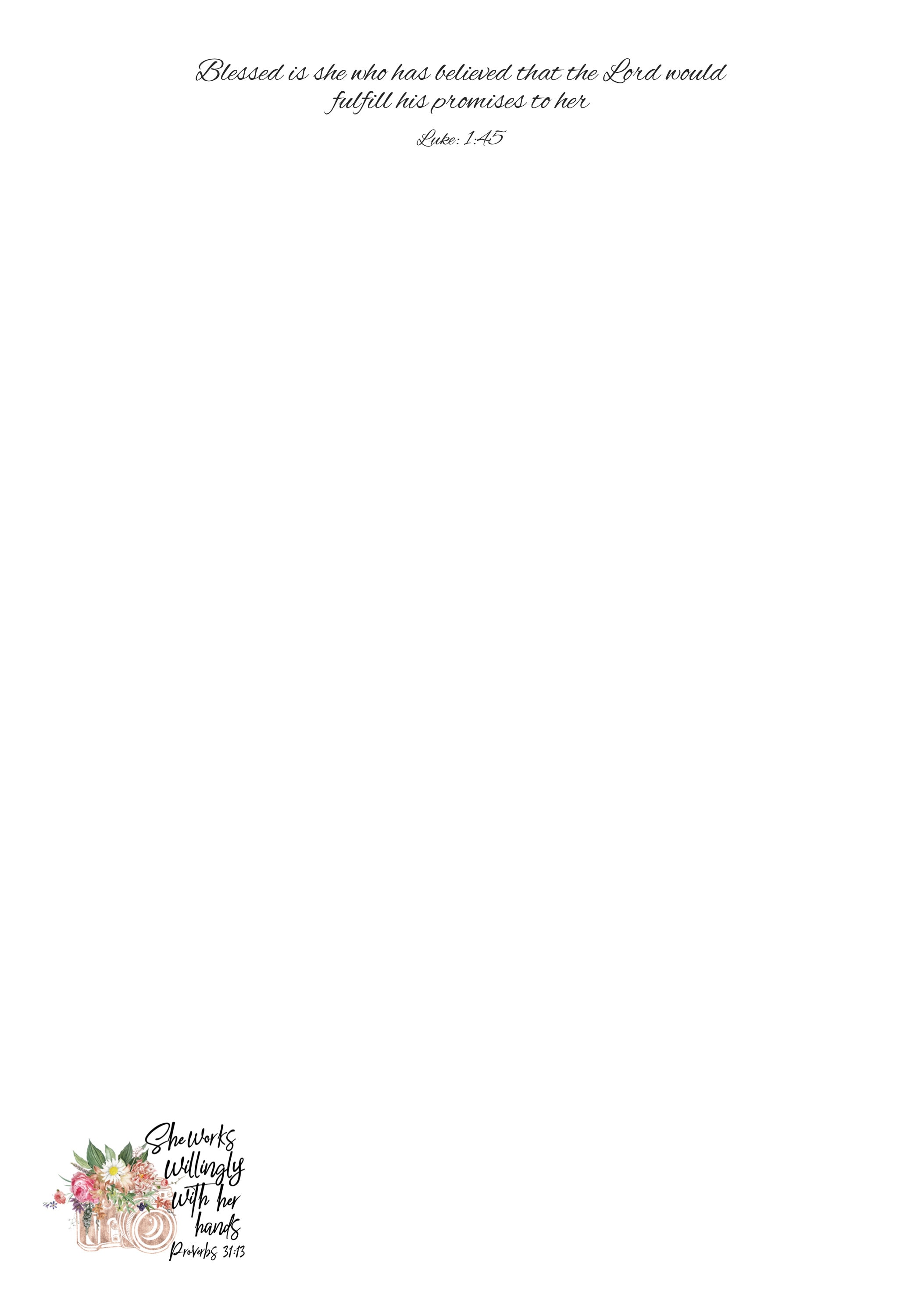 Blank Note Card, Printable Card, Greeting Card, Instant Download Card ...