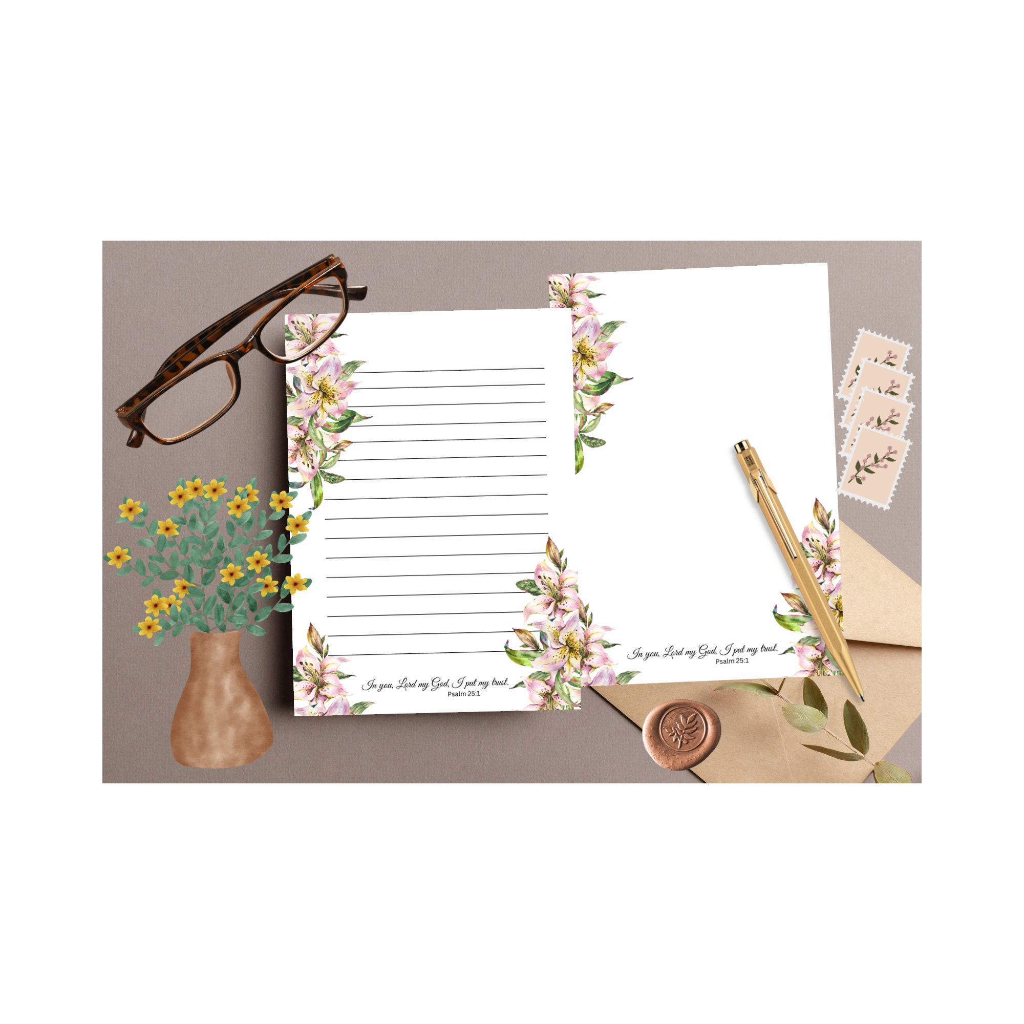 5x7 Instant Download Stationery, Writing Paper, Printable, - Etsy