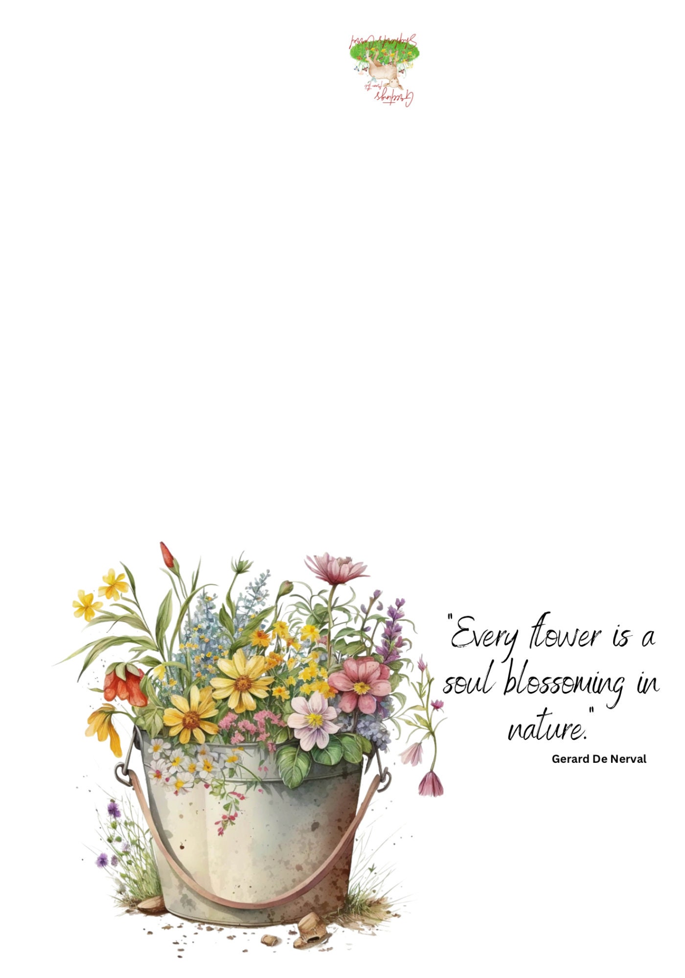 5x7 Blank Note Card, Instant Download, Printable, - Etsy