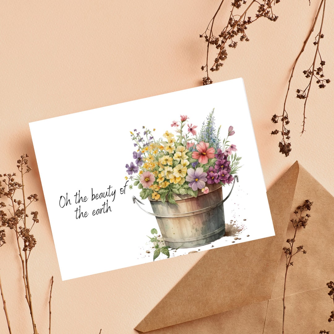 5x7 Blank Note Greeting Card, Printable, Instant Download, - Etsy