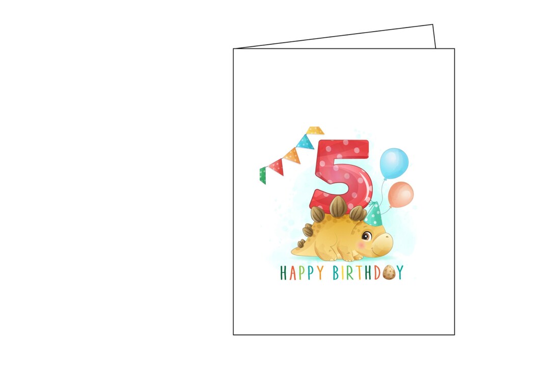 Happy Birthday, Happy Birthday Card, Birthday, 5th Birthday, Kids ...