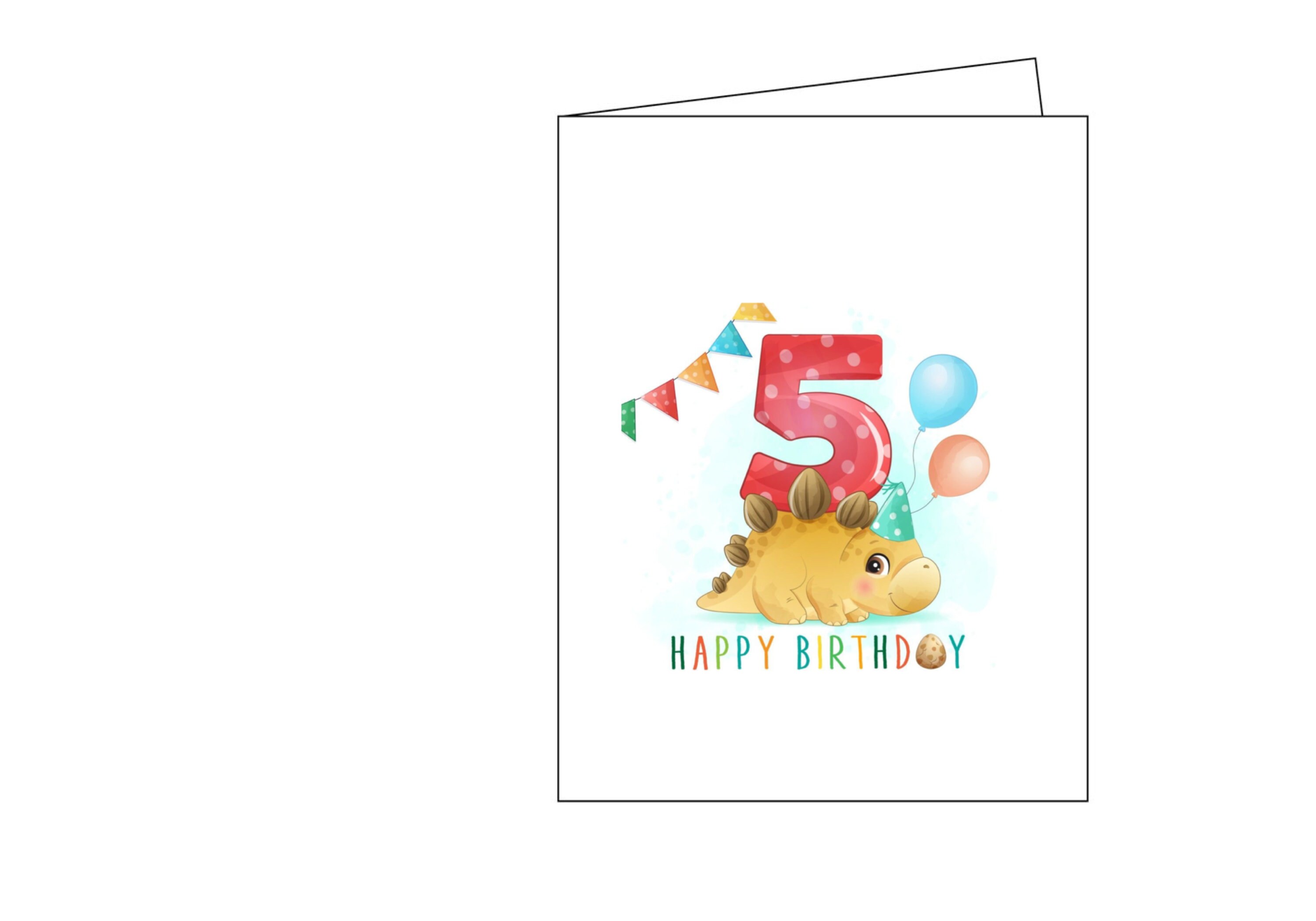 Happy Birthday, Happy Birthday Card, Birthday, 5th Birthday, Kids ...