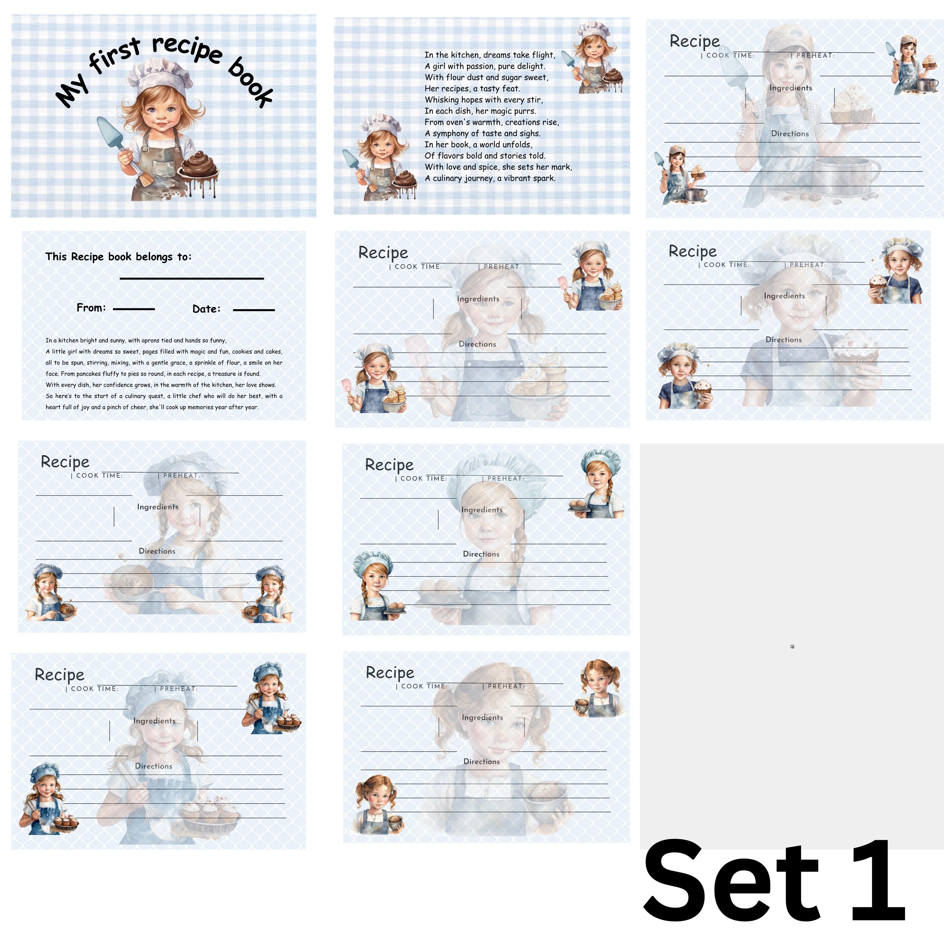 Little Chef's First Recipe Book, 4x 6 Instant Download, Printable - Etsy