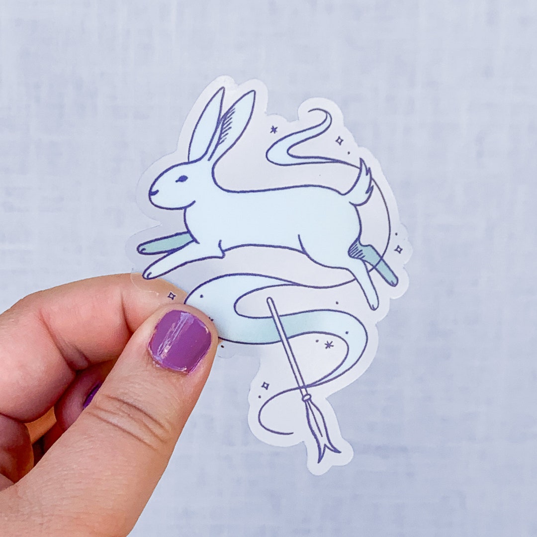 Magical Hare Vinyl Sticker - Etsy