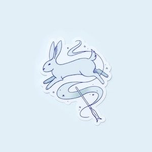 Magical Hare Vinyl Sticker - Etsy