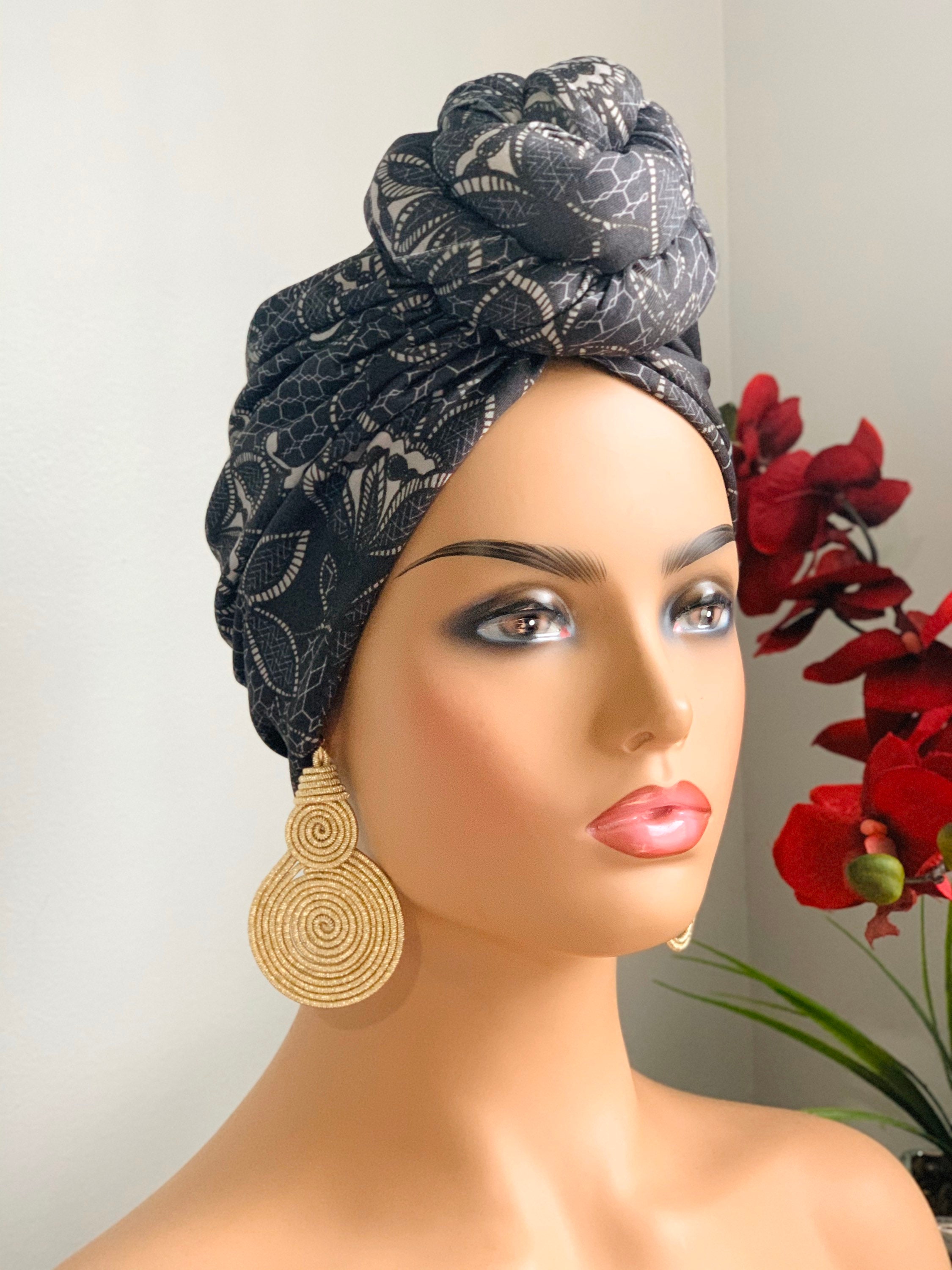 Handmade Pre-tied Turban | Soft Jersey Headwrap for Alopecia - Etsy