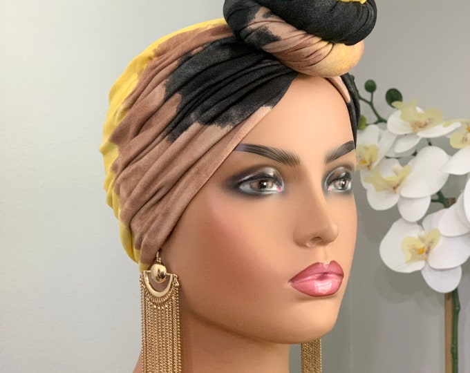 Pre-tied Turban | Pattern Placements Varies | Beautiful Head Covering ...