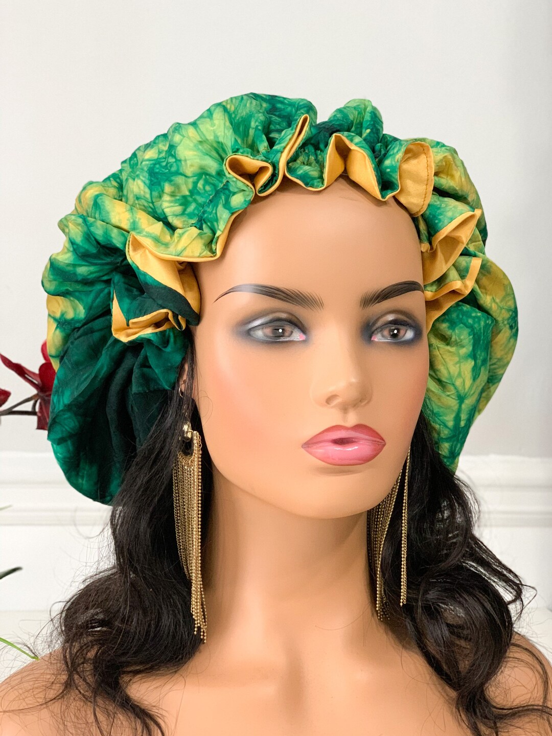 Satin Bonnet | Reversible| Adjustable With Drawstring | Natural Hair ...