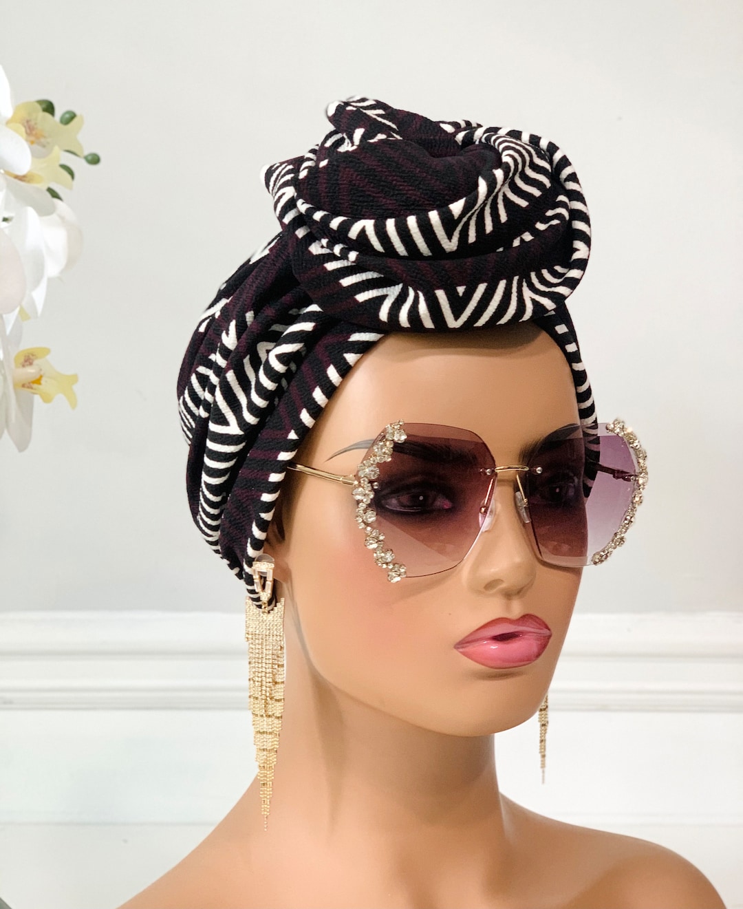 SATIN LINED Pretied Turban Hat | Ladies Everyday Pretied Turban | Easy ...
