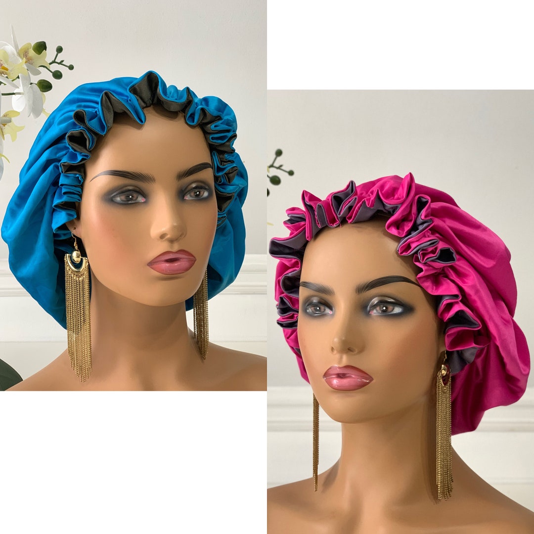 Jumbo Satin Bonnets | Adjustable With Drawstring | Sleep Bonnets - Etsy